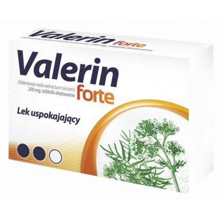 Valerin forte 200 mg, 15 tabletek drażowanych | Apteline.pl