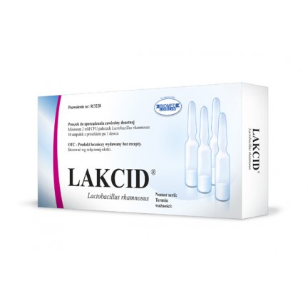 Lakcid, proszek, 10 ampułek, cena, ulotka | Apteline.pl