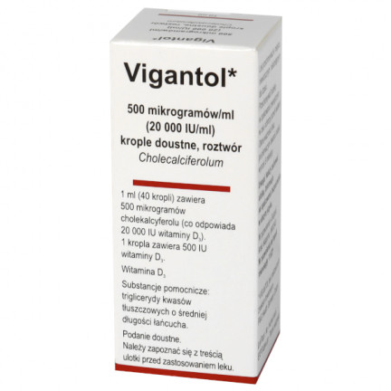 Vigantol 20 000 IU, krople doustne, 10 ml (import równoległy) | Apteline.pl