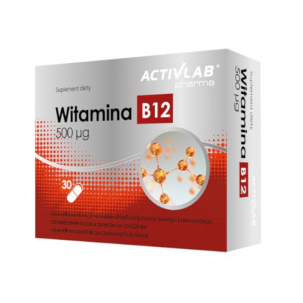 Witamina B12 500 mcg, Activlab Pharma, 30 kapsułek | Apteline.pl