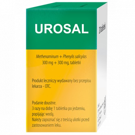 Urosal, 300 mg + 300 mg, 20 tabletek - Zamów w Apteline.pl | Apteline.pl