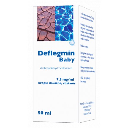 Deflegmin Baby 7,5 mg/ml, krople doustne, roztwór 50 ml | Apteline.pl