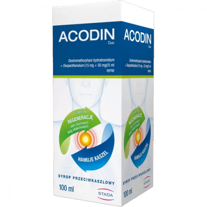 Acodin duo, syrop przeciwkaszlowy 0,3/100 ml | Apteline.pl