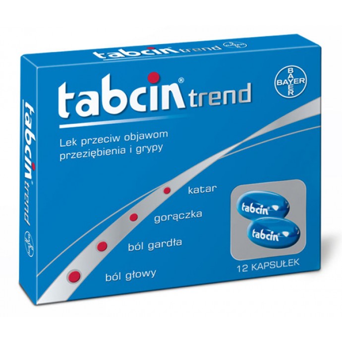 Tabcin Trend, Bayer, 12 kapsułek, cena, ulotka, dawkowanie | Apteline.pl