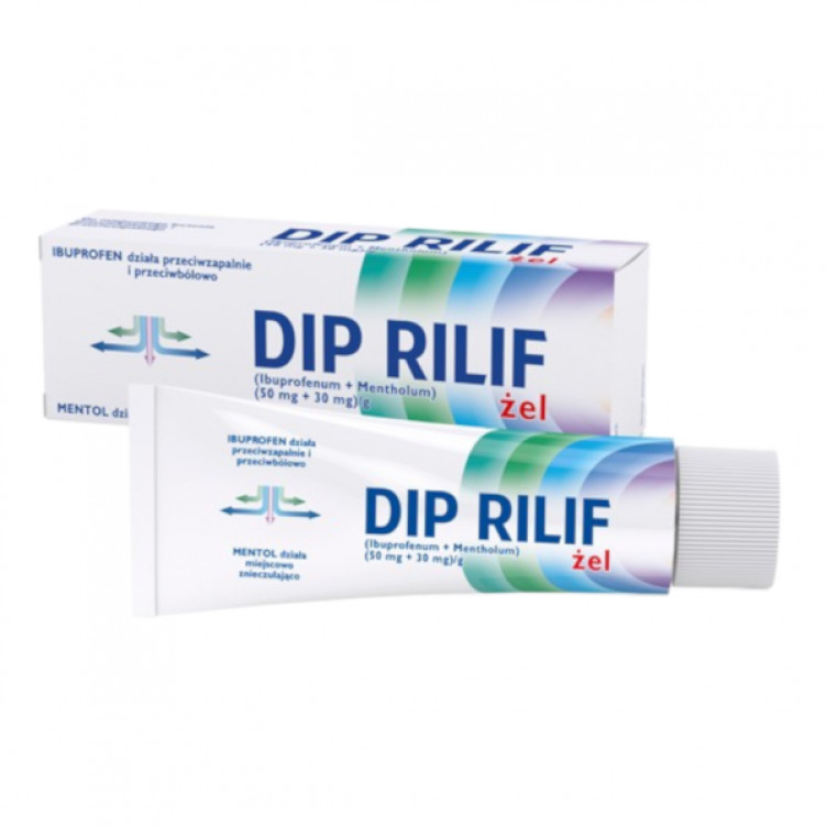 Dip Rilif 50 mg/g + 30 mg/g, żel przeciwbólowy, 50 g | Apteline.pl