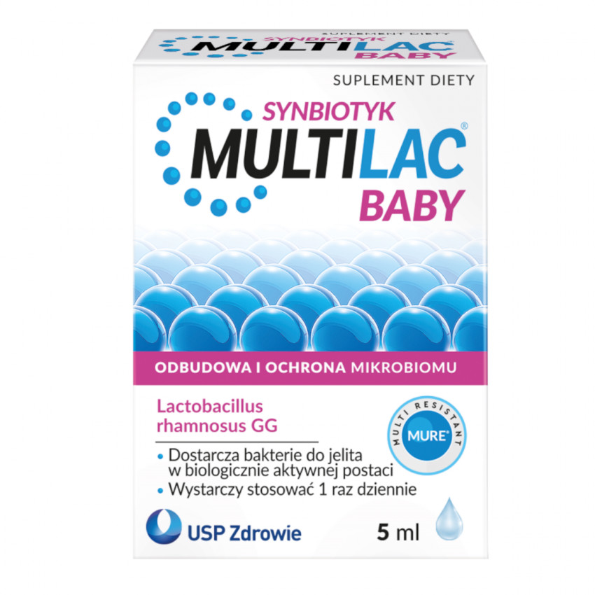 Multilac baby, probiotyk dla niemowląt, krople, 5 ml, cena, opinie ...