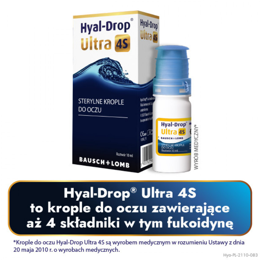 Hyal-Drop Ultra 4S, krople do oczu, 10 ml | Apteline.pl