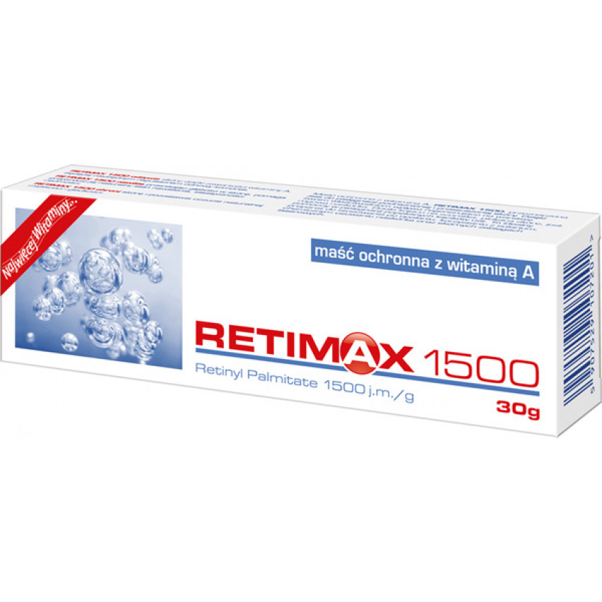 Retimax 1500, maść ochronna z witaminą A, 30 g | Apteline.pl