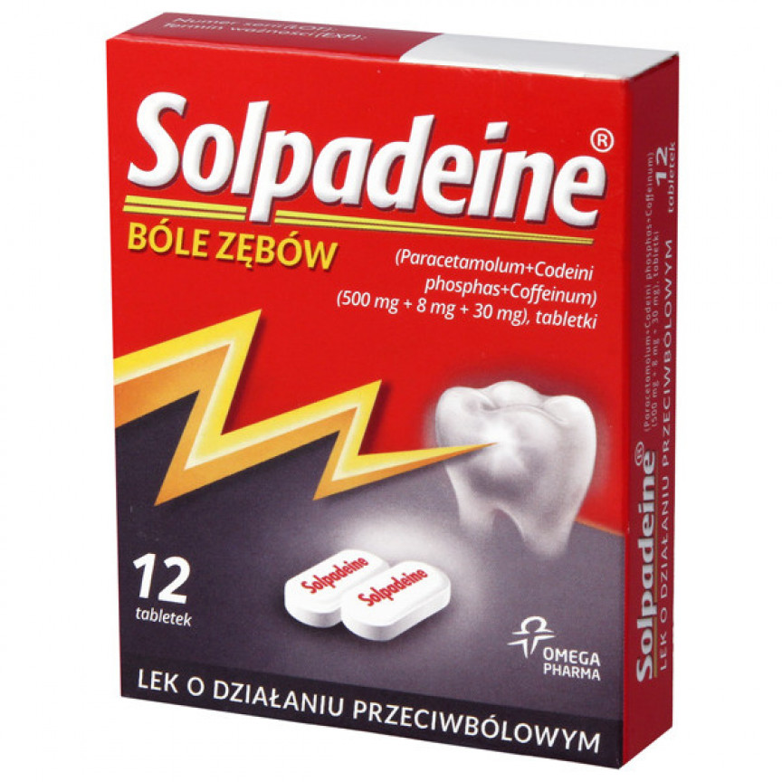Solpadeine, 12 tabletek, cena, ulotka, skład, działanie | Apteline.pl