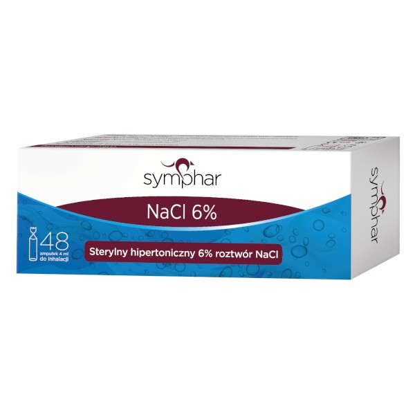 Symphar NaCl 6%, 48 ampułek po 4 ml | Apteline.pl