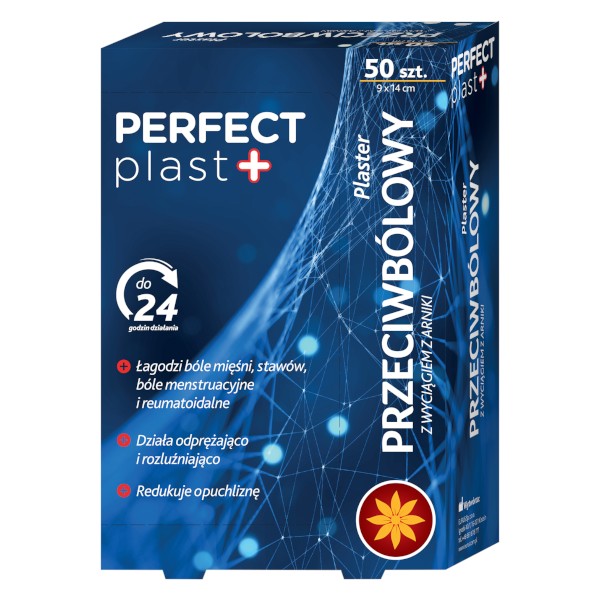 Perfect Plast Plaster przeciwbólowy z wyciągiem z Arniki, 9x14 cm, 50 ...