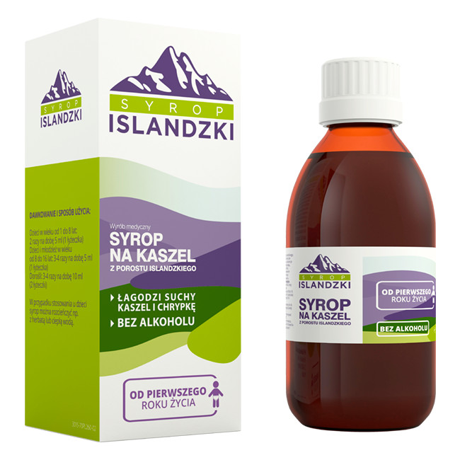 Syrop na kaszel z porostu islandzkiego, 200 ml | Apteline.pl