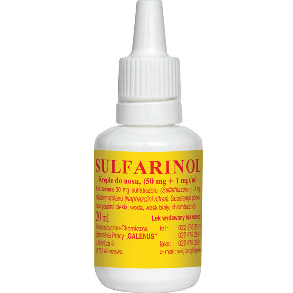 Sulfarinol, krople do nosa, 20 ml | Apteline.pl