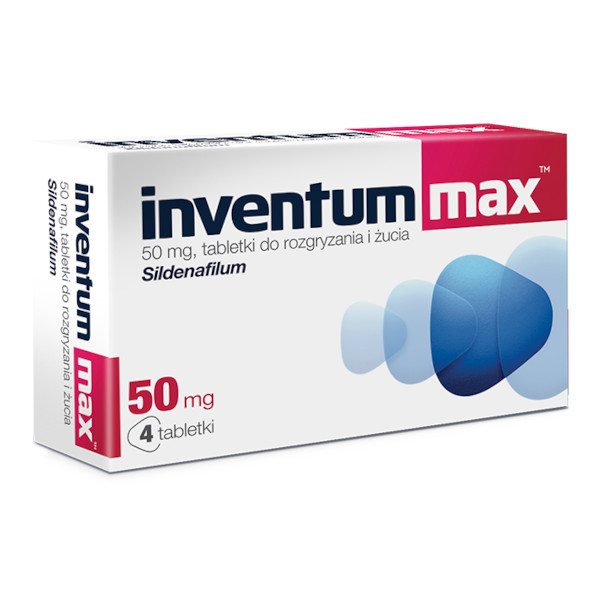 Inventum Max 50 mg, 4 tabletki do rozgryzania i żucia | Apteline.pl