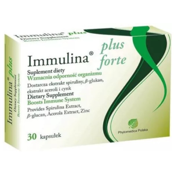 Immulina Plus Forte, 30 kapsułek | Apteline.pl