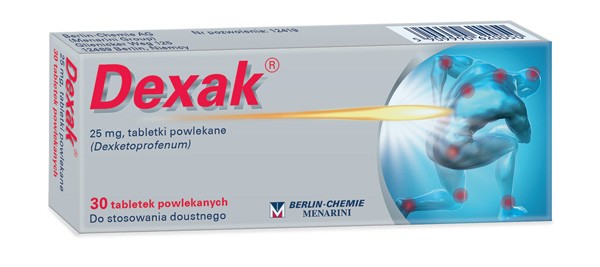 Dexak 25 mg, 30 tabletek powlekanych | Apteline.pl