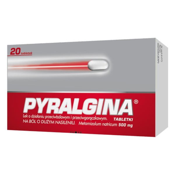 Pyralgina, 500 mg, 20 tabletek | Apteline.pl