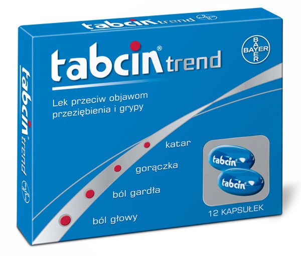 Tabcin Trend, Bayer, 12 kapsułek, cena, ulotka, dawkowanie | Apteline.pl
