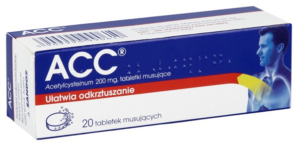 ACC 200 mg, 20 tabletek musujących | Apteline.pl