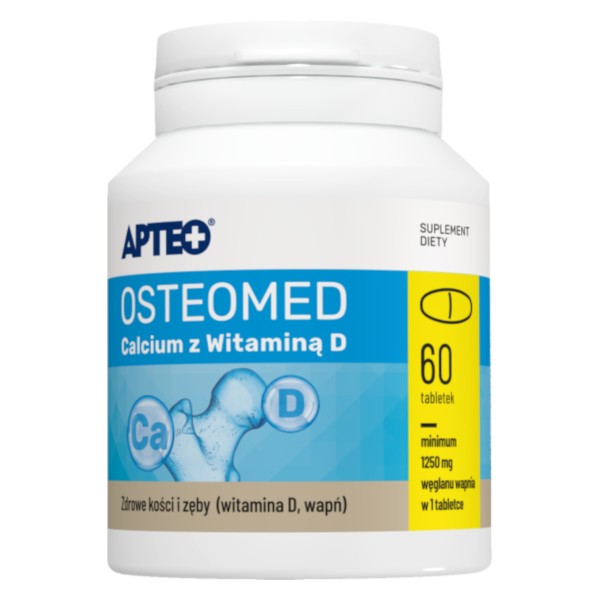 Osteomed Calcium z Witaminą D APTEO, 60 tabletek | Apteline.pl