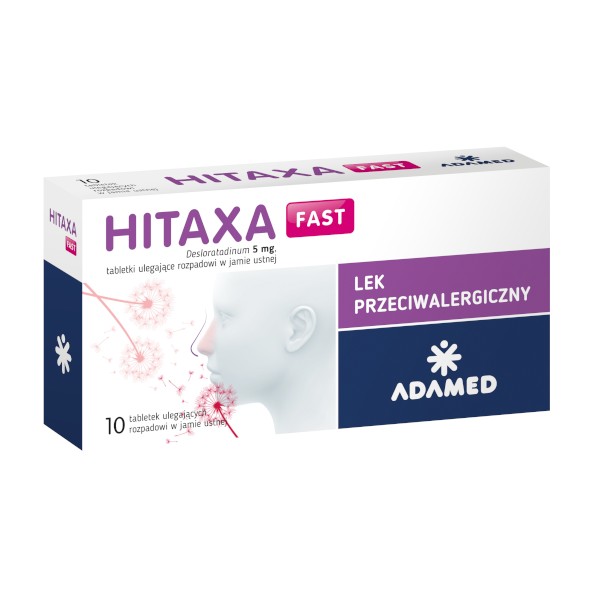 Hitaxa fast 5 mg, 10 tabletek ulegających rozpadowi w jamie ustnej ...