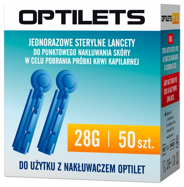 Optilets, lancety do nakłuwacza, 50 sztuk | Apteline.pl