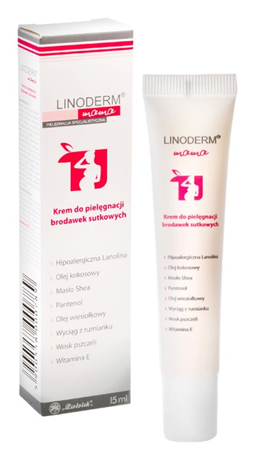 Linoderm Mama, krem do pielęgnacji brodawek sutkowych, 15 ml | Apteline.pl