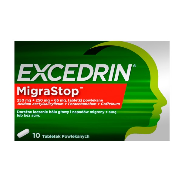 Excedrin MigraStop, 10 tabletek powlekanych | Apteline.pl