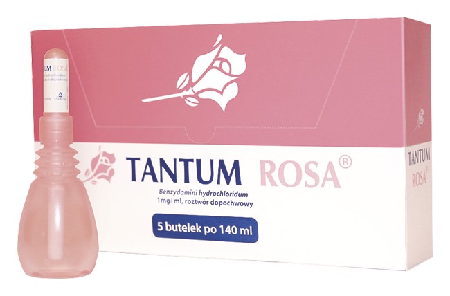 Tantum Rosa 1mg/ml, roztwór dopochwowy, 5 butelek po 140 ml - Zamów w ...