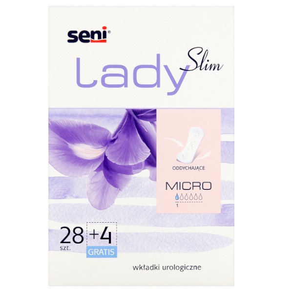 Seni Lady Micro Slim, wkładki urologiczne, 28 szt + 4 | Apteline.pl