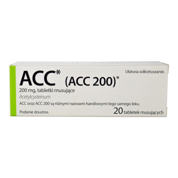 ACC 200 mg, 20 tabletek musujących (Import równoległy) | Apteline.pl