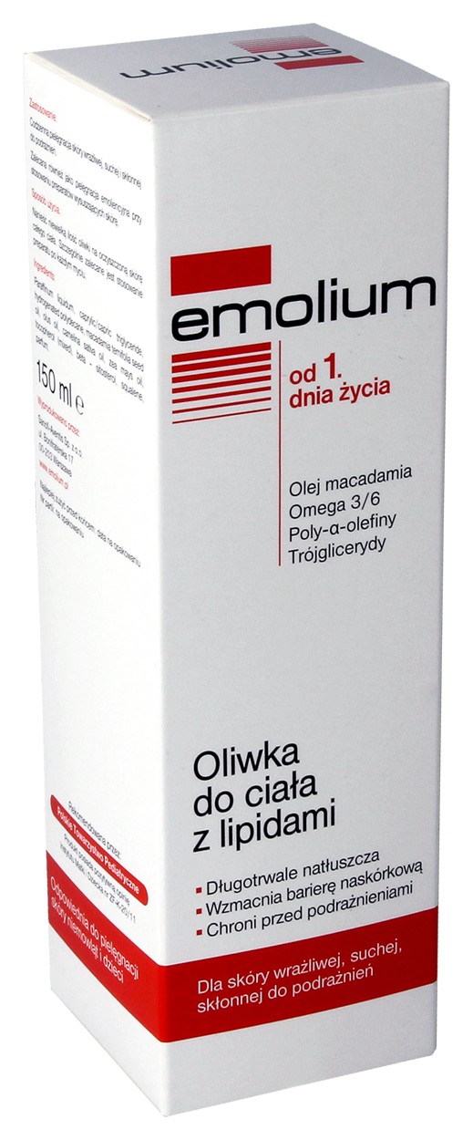 Emolium, oliwka do ciała z lipidami, 150 ml | Apteline.pl