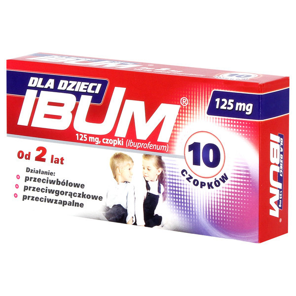 Ibum dla dzieci 125 mg, 10 czopków | Apteline.pl