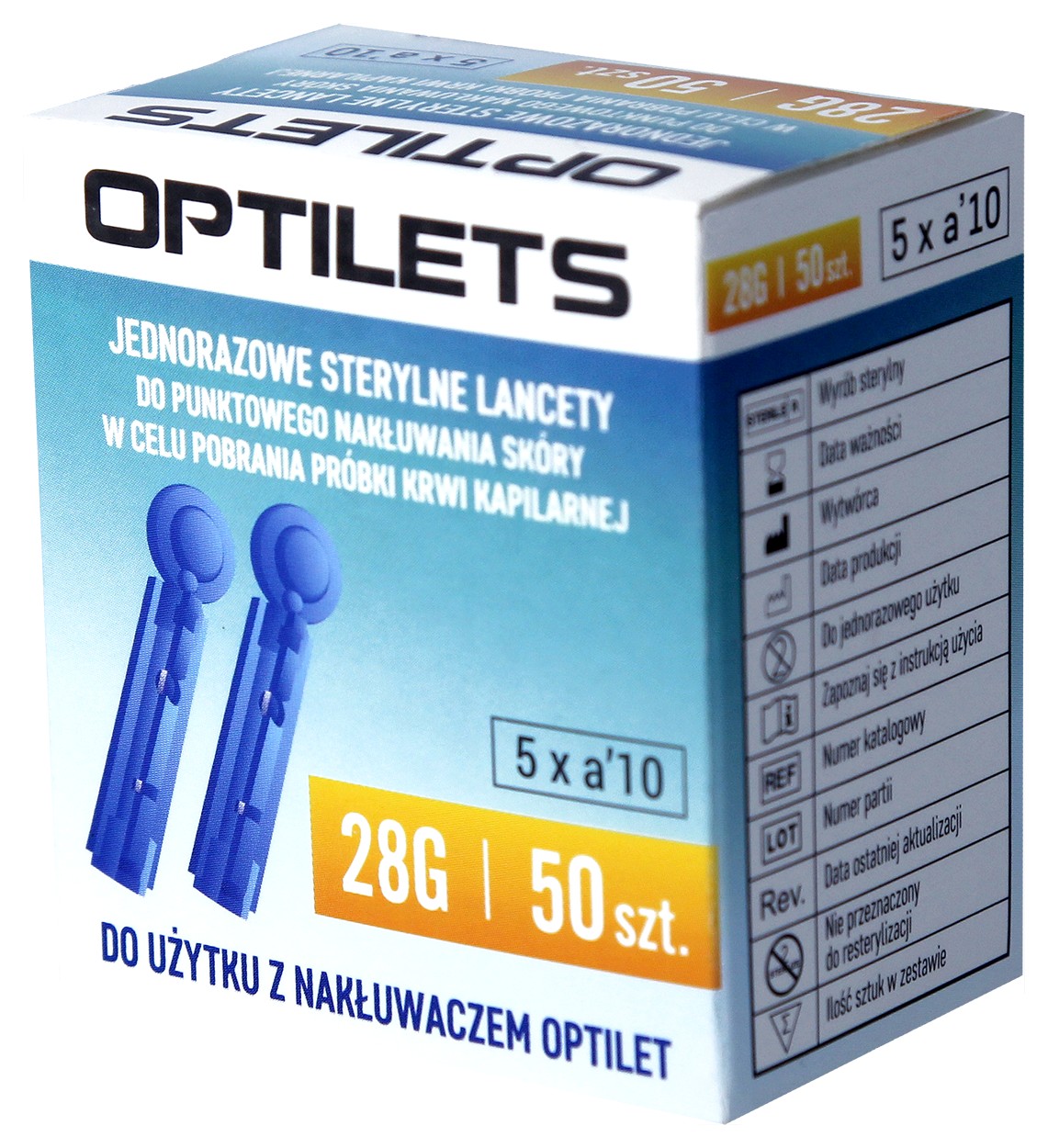 Optilets, lancety do nakłuwacza, 50 sztuk | Apteline.pl
