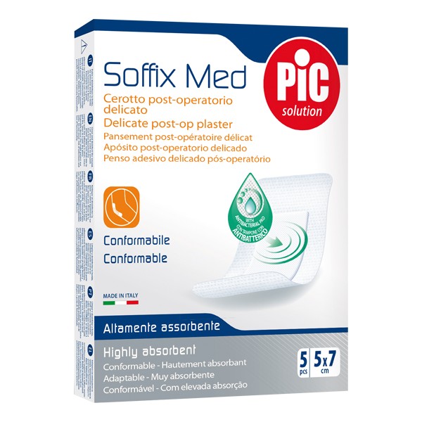 PiC Solution Soffix Med, antybakteryjne plastry pooperacyjne 5 x 7 cm ...