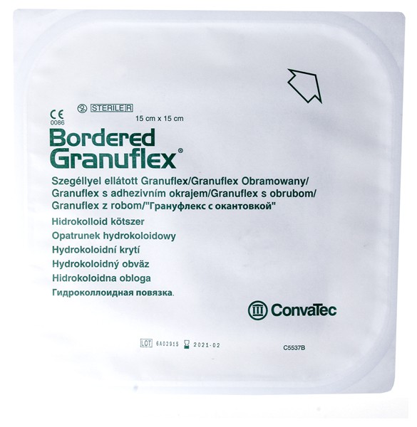 Granuflex, obramowany opatrunek hydrokoloidowy, 15 cm x 15 cm, 1 sztuka ...