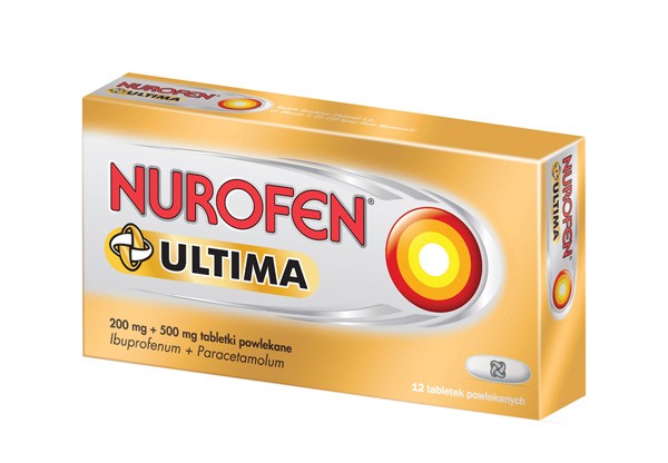 Nurofen Ultima, 200 mg + 500 mg, 12 tabletek powlekanych | Apteline.pl
